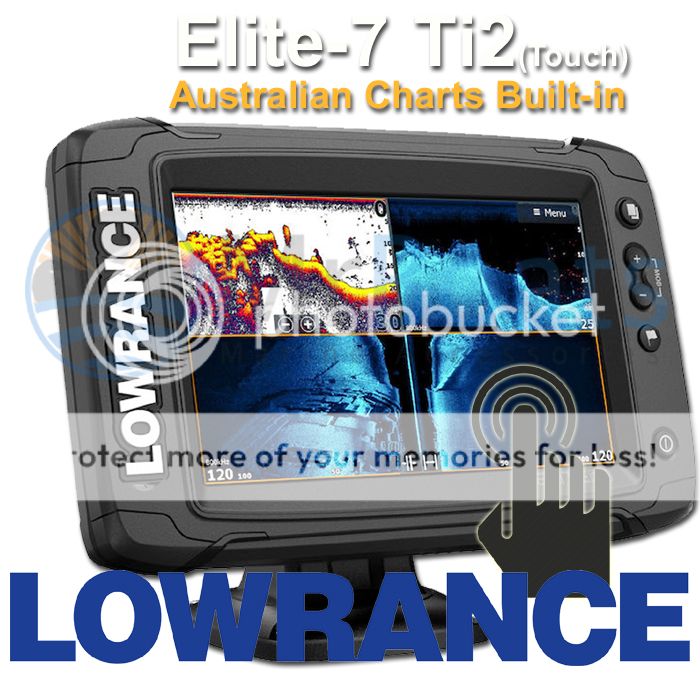 Lowrance Elite-7 Ti2 Fishfinder/Chartplotter with AUS Maps & TotalScan ...